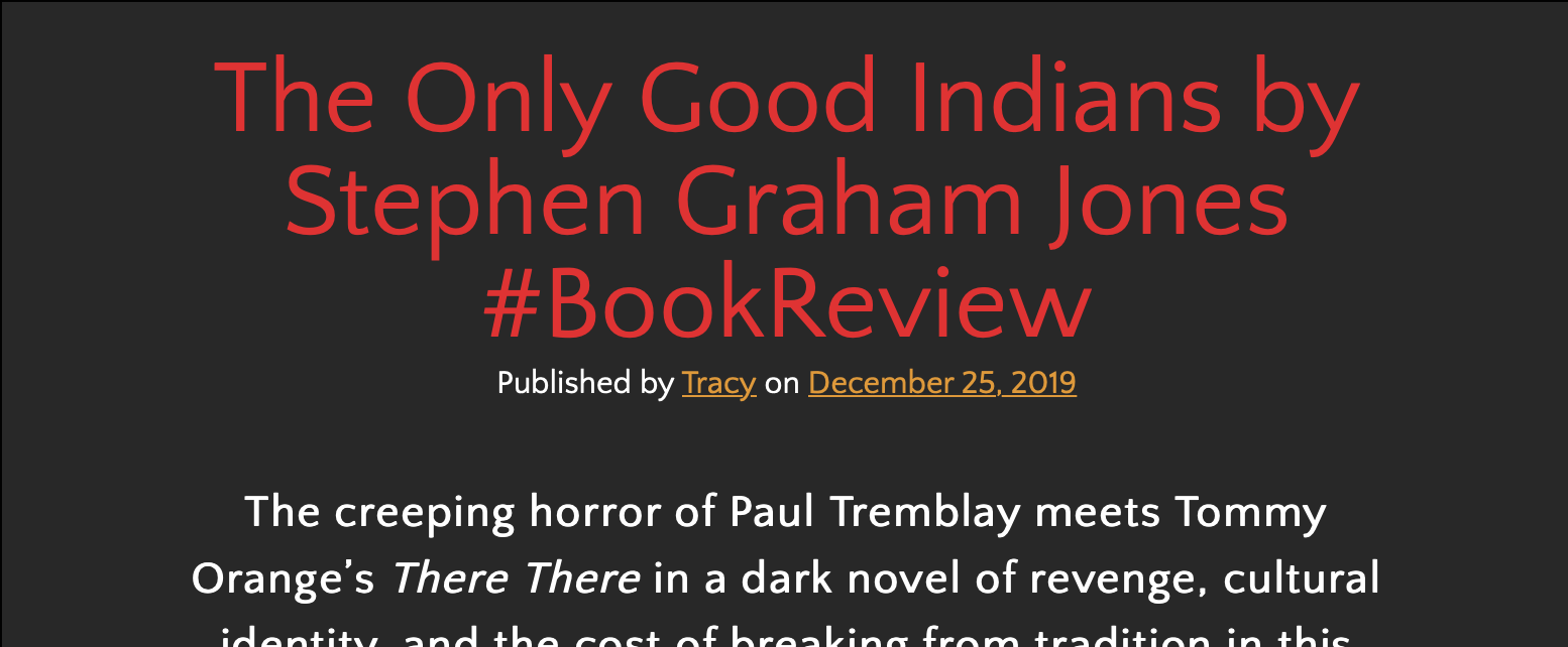 Scifi and Scary Review – Stephen Graham Jones