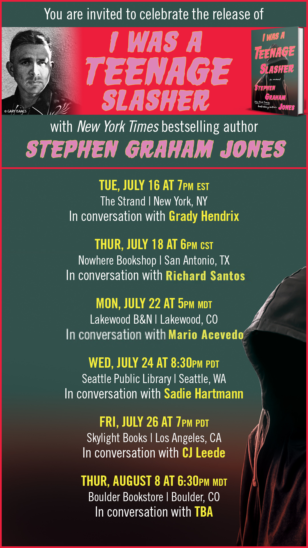 Teenage Slasher tour stops! – Stephen Graham Jones